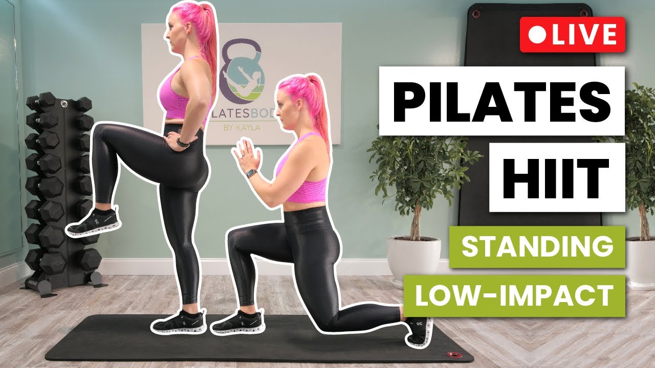 Pilates HIIT | Standing Low Impact Cardio - YouTube