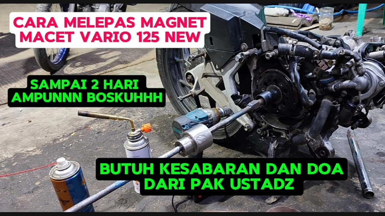 cara melepas magnet yg super macet Vario 125 new - YouTube