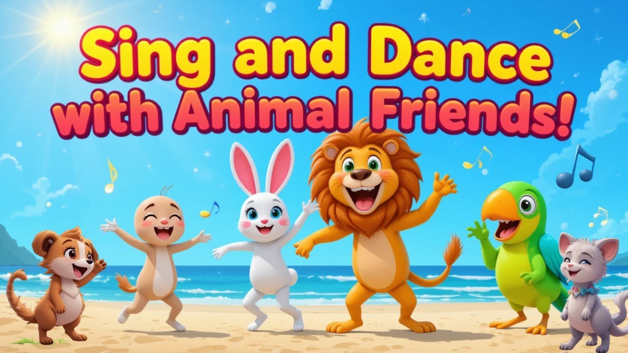Animal Dance Party Song for Kids | Sing and Learn Animal Sounds | Fun ...