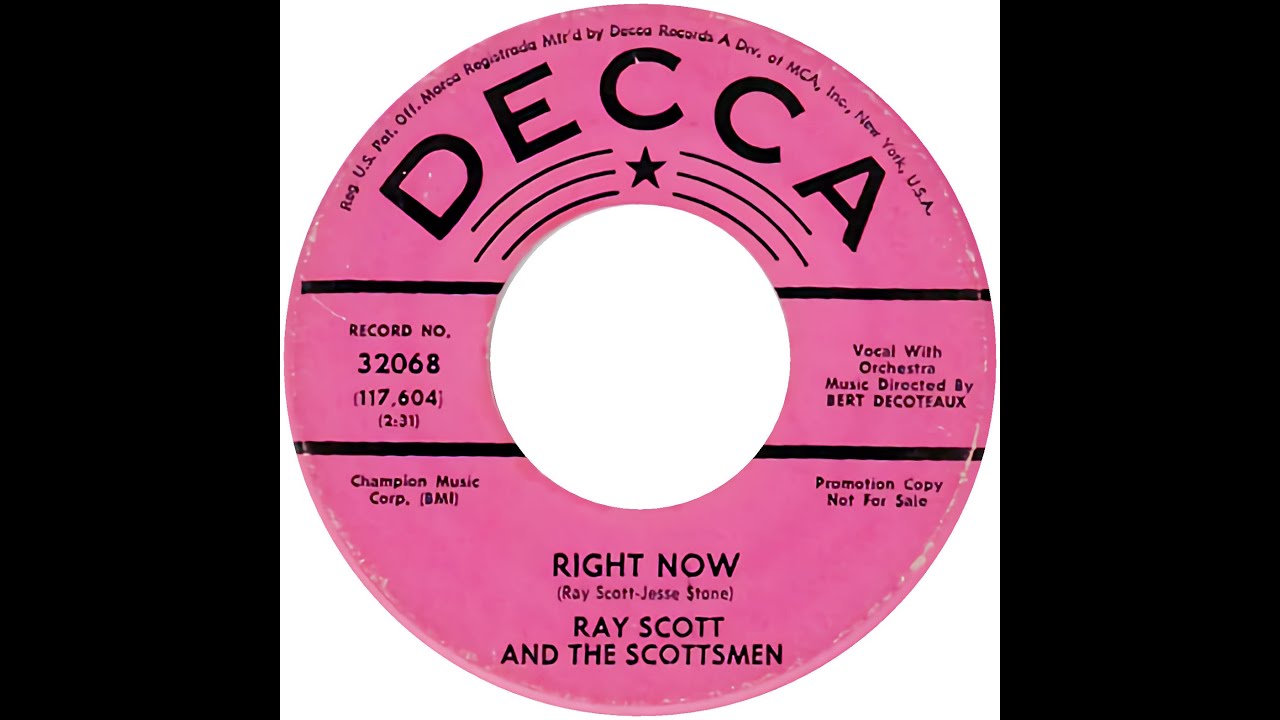 RAY SCOTT & THE SCOTTSMEN RIGHT NOW - YouTube