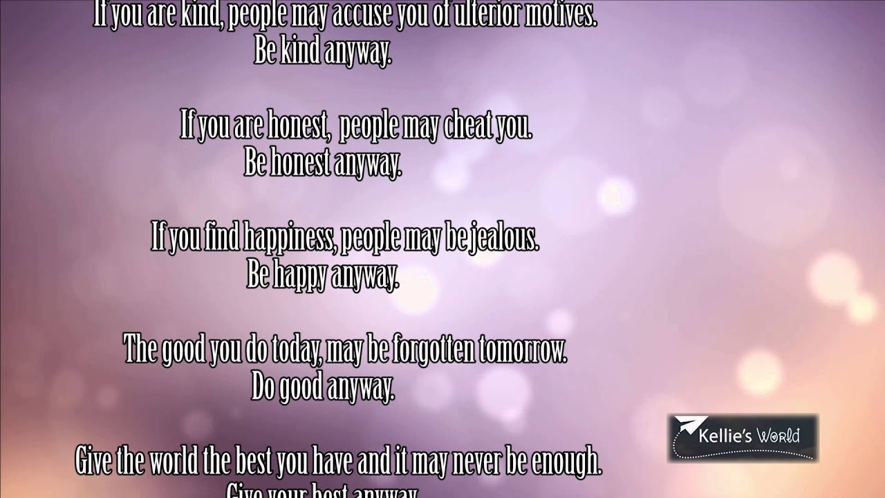 The Final Analysis by Mother Theresa - YouTube