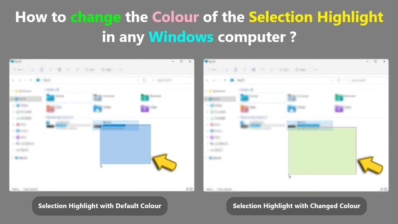 How to change the Colour of the Selection Highlight in any Windows ...