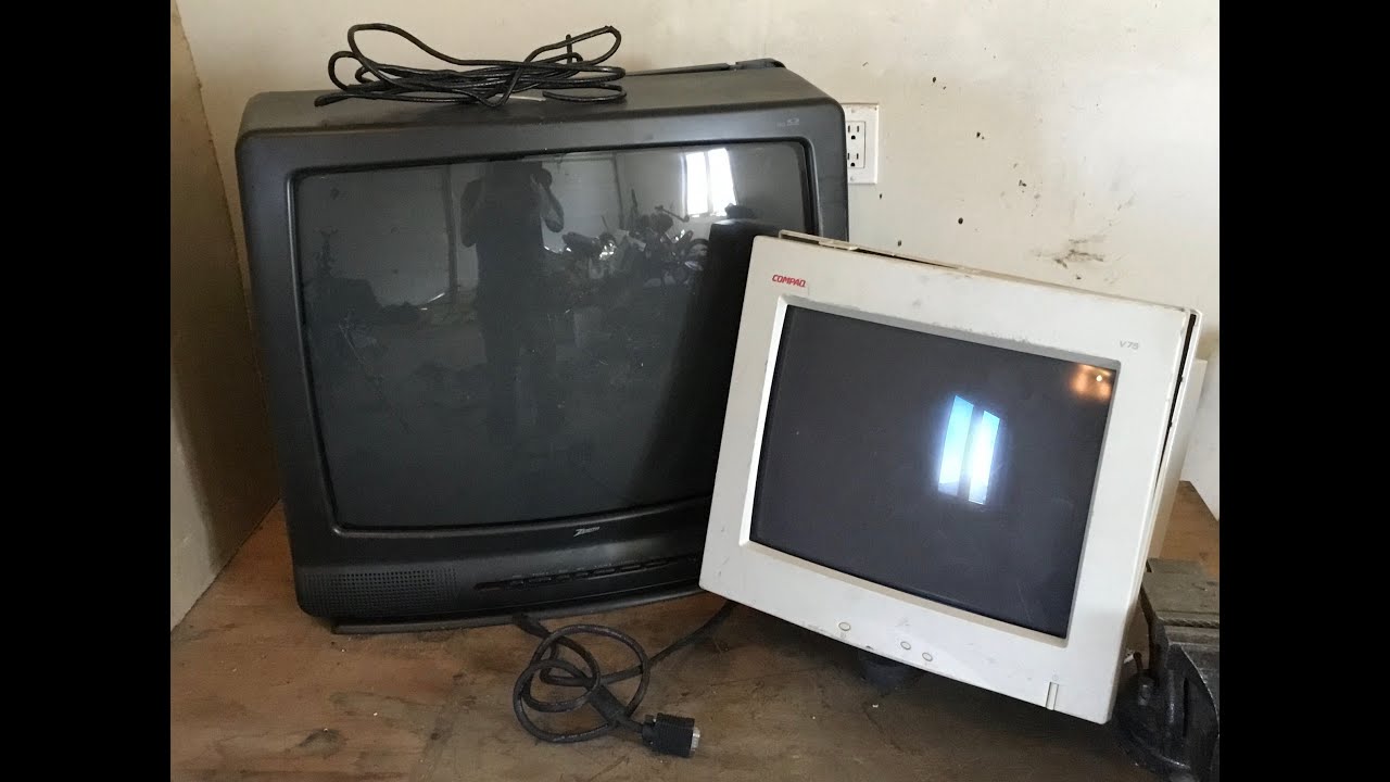 Scrapping an old crt tv and computer monitor for copper, aluminum, and ...