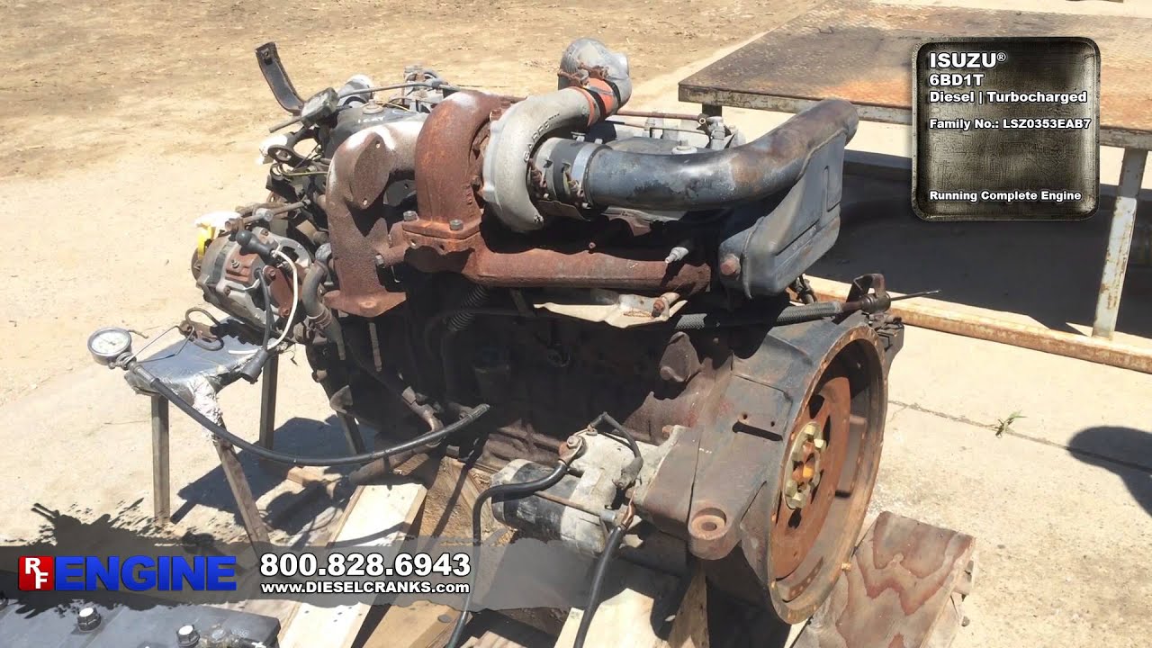 7510408GN | Isuzu® 6BD1T Complete Running Engine - YouTube