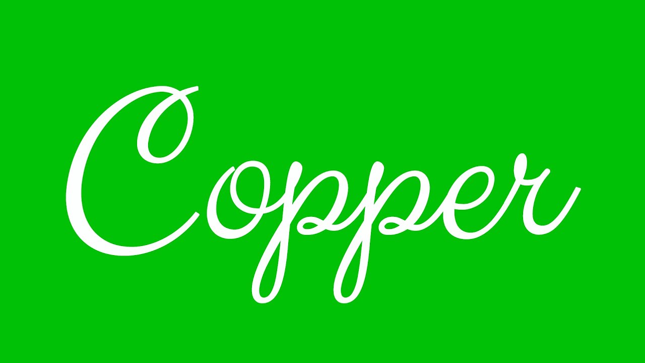 Learn how to Sign the Name Copper Stylishly in Cursive Writing - YouTube