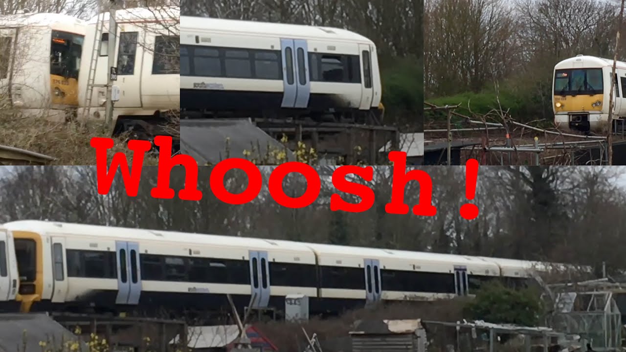 WHOOSH!!! - Classes 466 and 376 rumble past! - YouTube