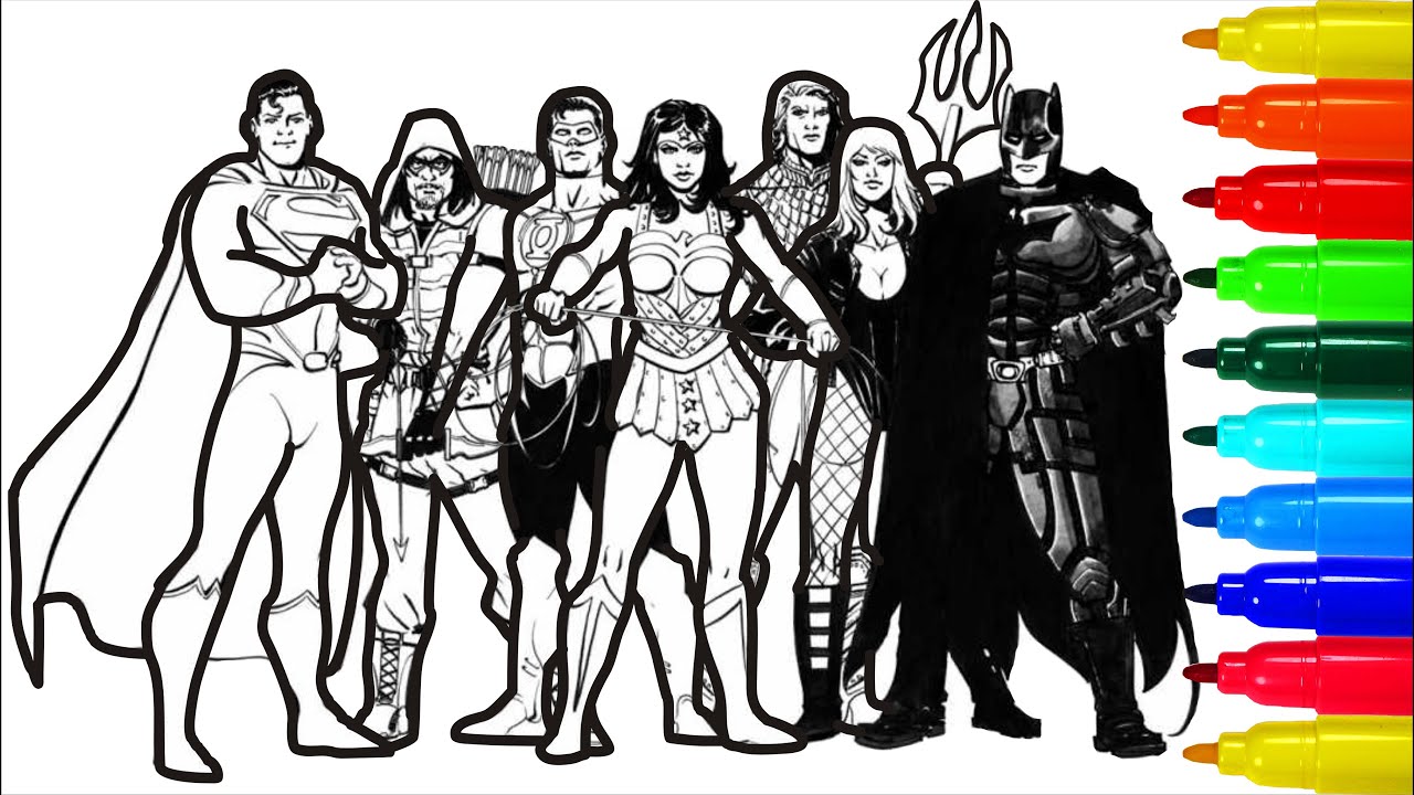 Justice League Enemies At The Border Coloring Pages - YouTube