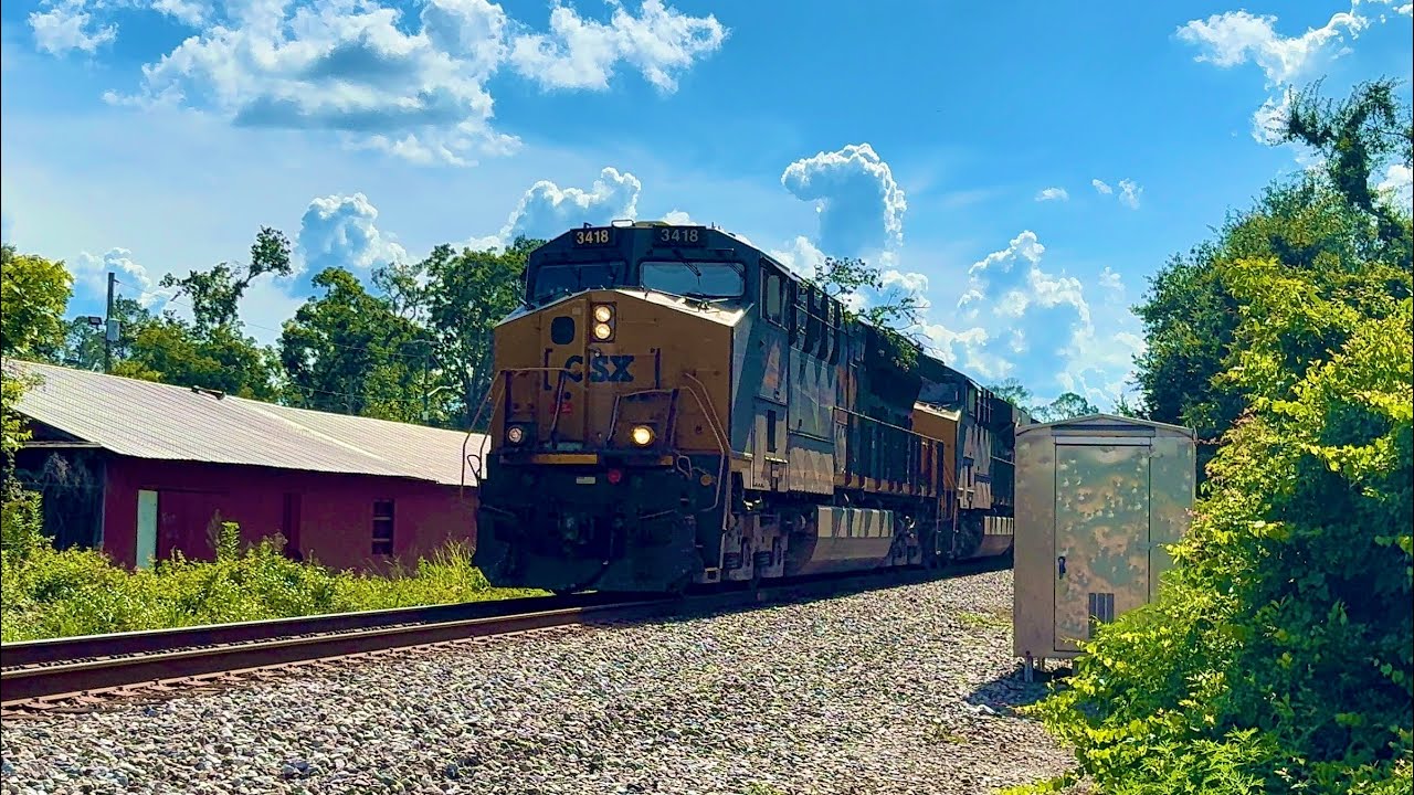 Reroute CSX M645-27 with a damaged CSXT ET44AH 3418 leading with a nice RL K4HL on 06/28/2025 ...