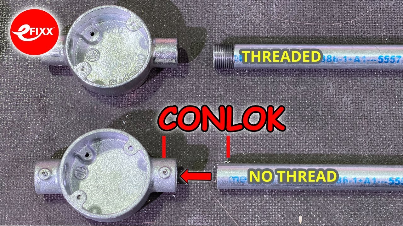 THREADING METAL CONDUIT VS CONLOK FITTINGS -#Shorts - YouTube