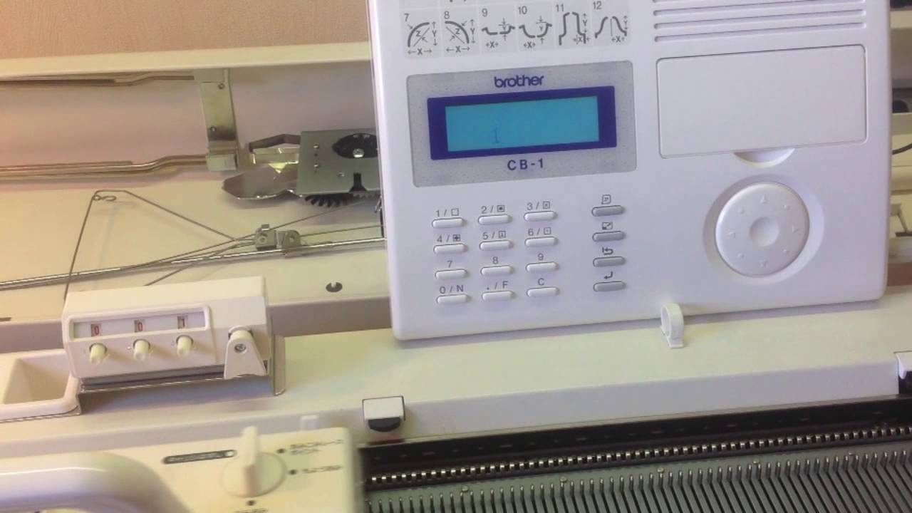 Brother KH 970 + mechanical row counter - YouTube