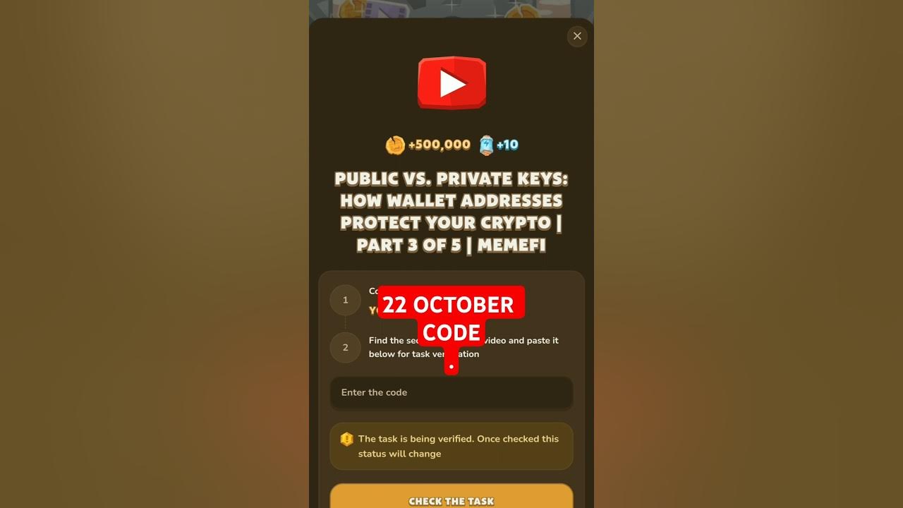Public vs. Private Keys: How Wallet Addresses Protect Your Crypto | Part 3 of 5 | MemeFi - YouTube