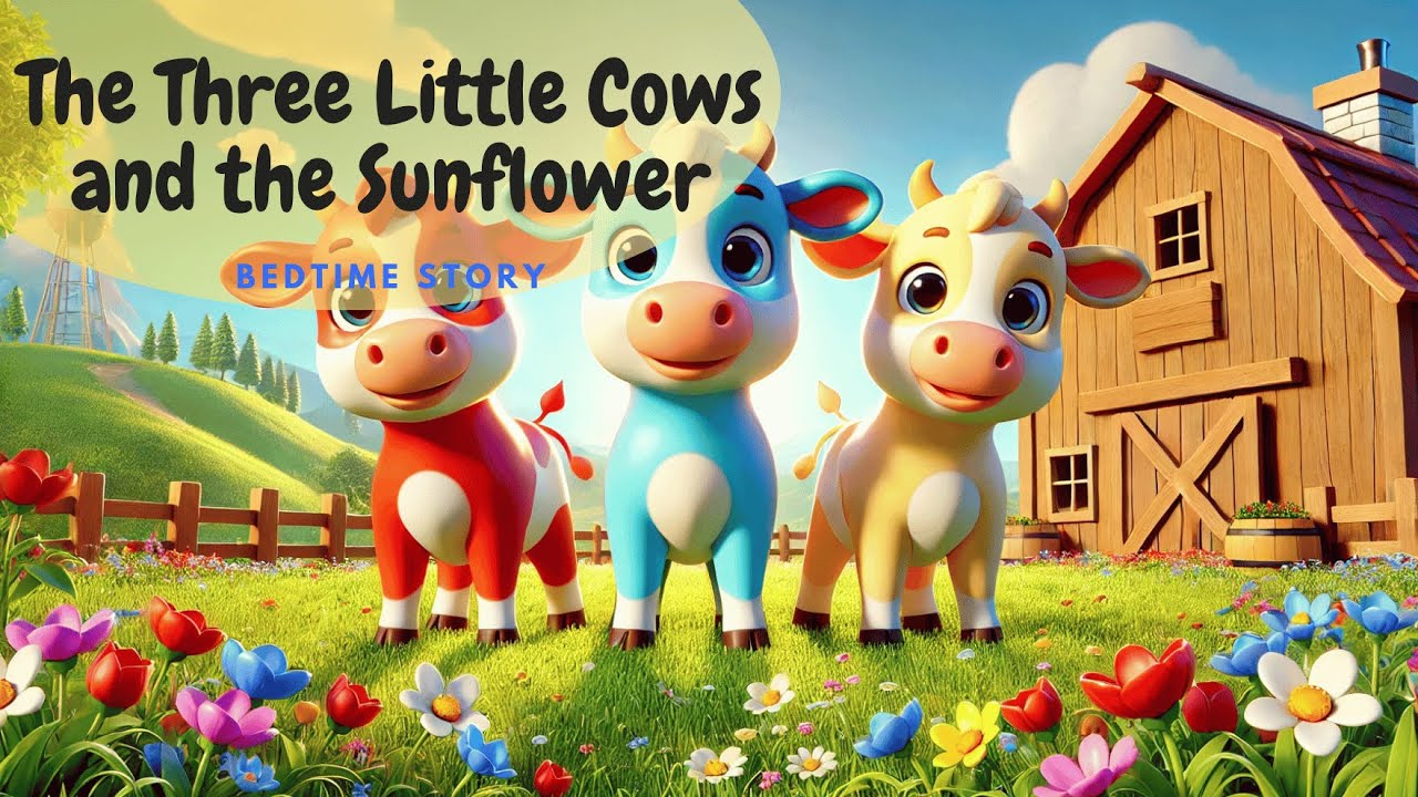 The Three Little Cows and the Sunflower | bedtime stories for kids ...