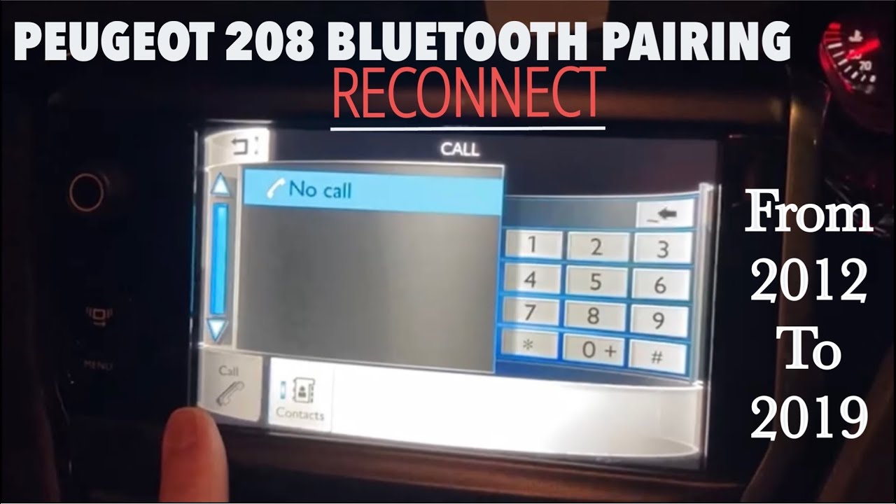 Peugeot 208 Bluetooth Pairing - How To PAIR Your Mobile Phone To An ...