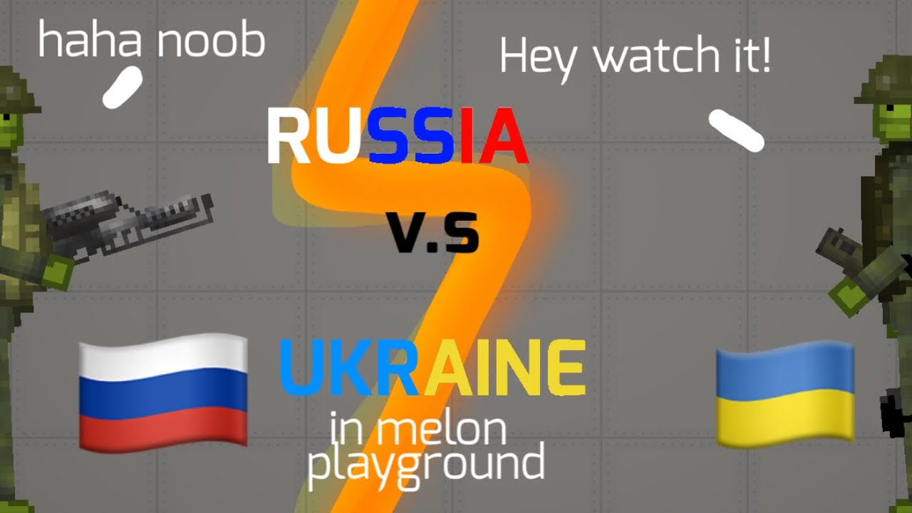 Russia v.s Ukraine 2021 war | in melon playground 2023 special - YouTube