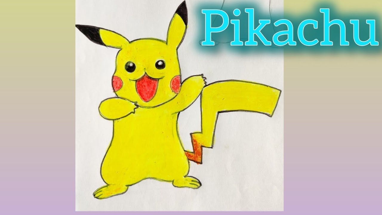How to draw Pikachu || Cartoon Character || Step by step drawing for ...