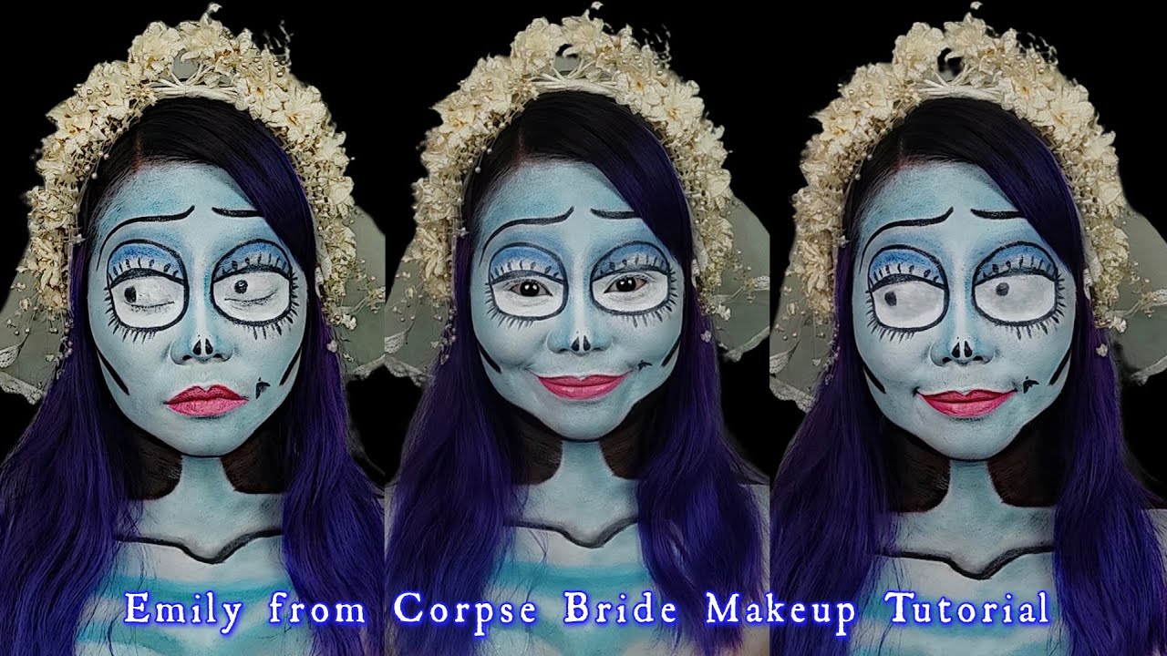 Emily from Corpse Bride - Halloween DIY Costume/ Makeup Tutorial - YouTube