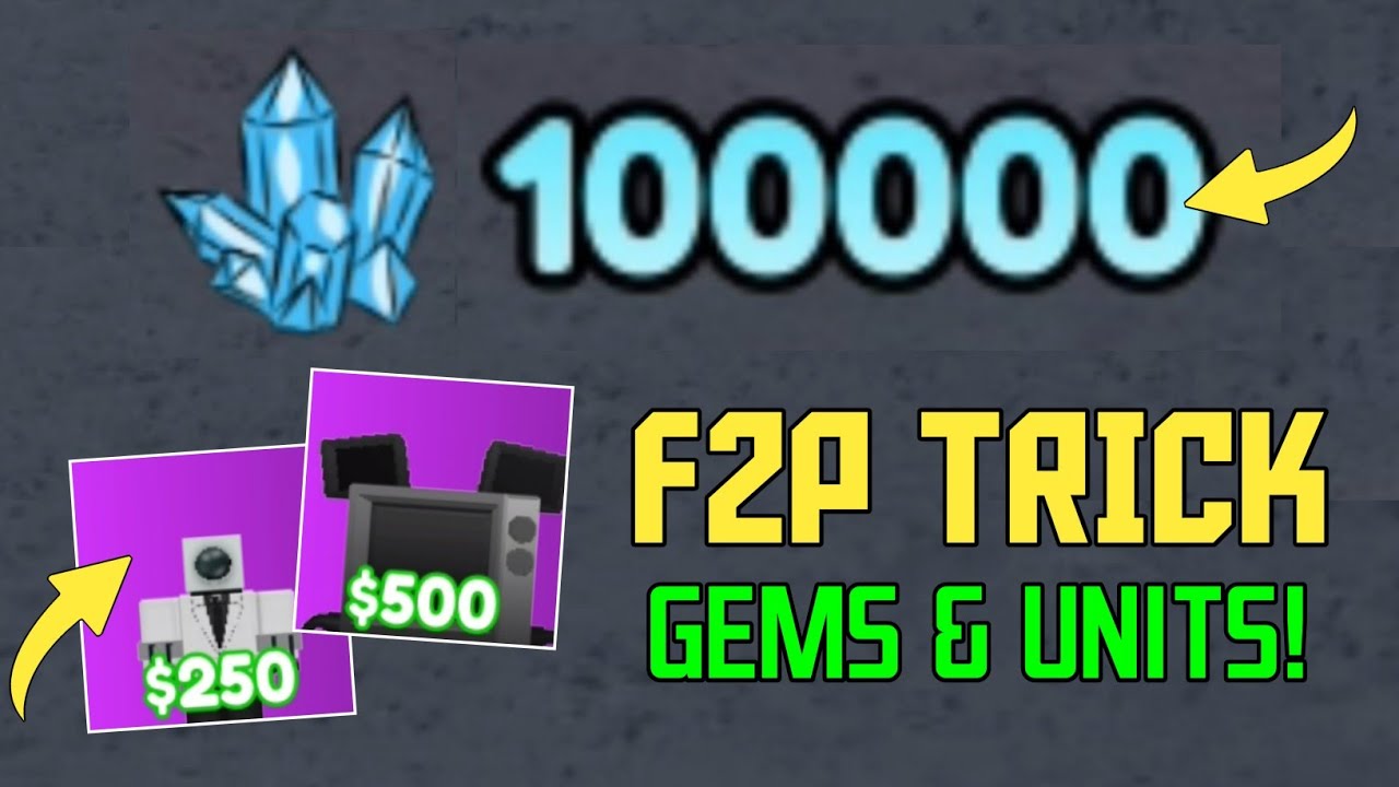 How I Got 100k GEMS, SPIDER TV, ENGINEER For FREE in Bathtub Tower ...