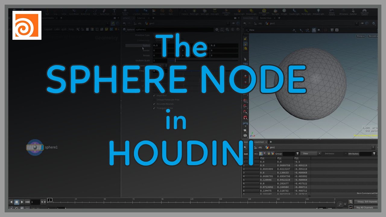 #03 The Sphere Node in Houdini - YouTube