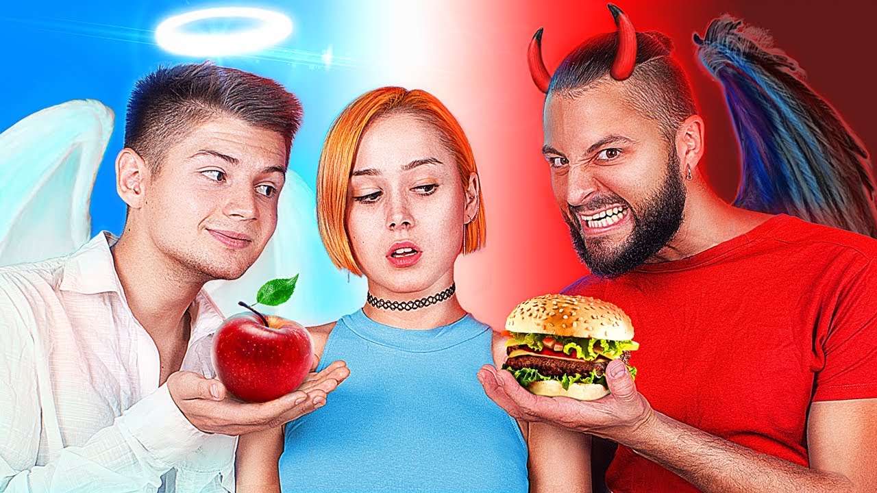 Ange vs Démon / Le Bien Et Le Mal Contrôle Mon Alimentation - YouTube