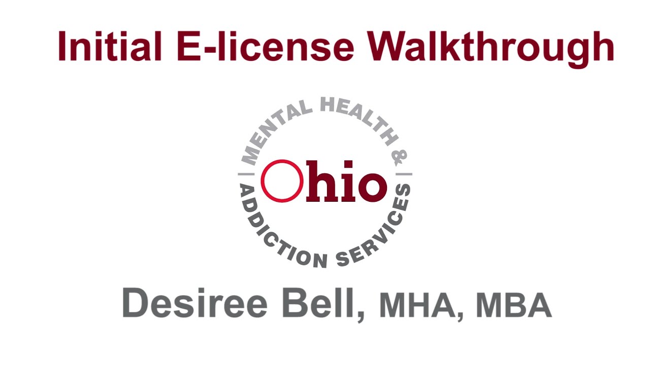 Initial E-License Walkthrough - YouTube