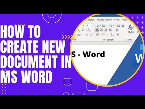 How to create and save new document in MS word - YouTube