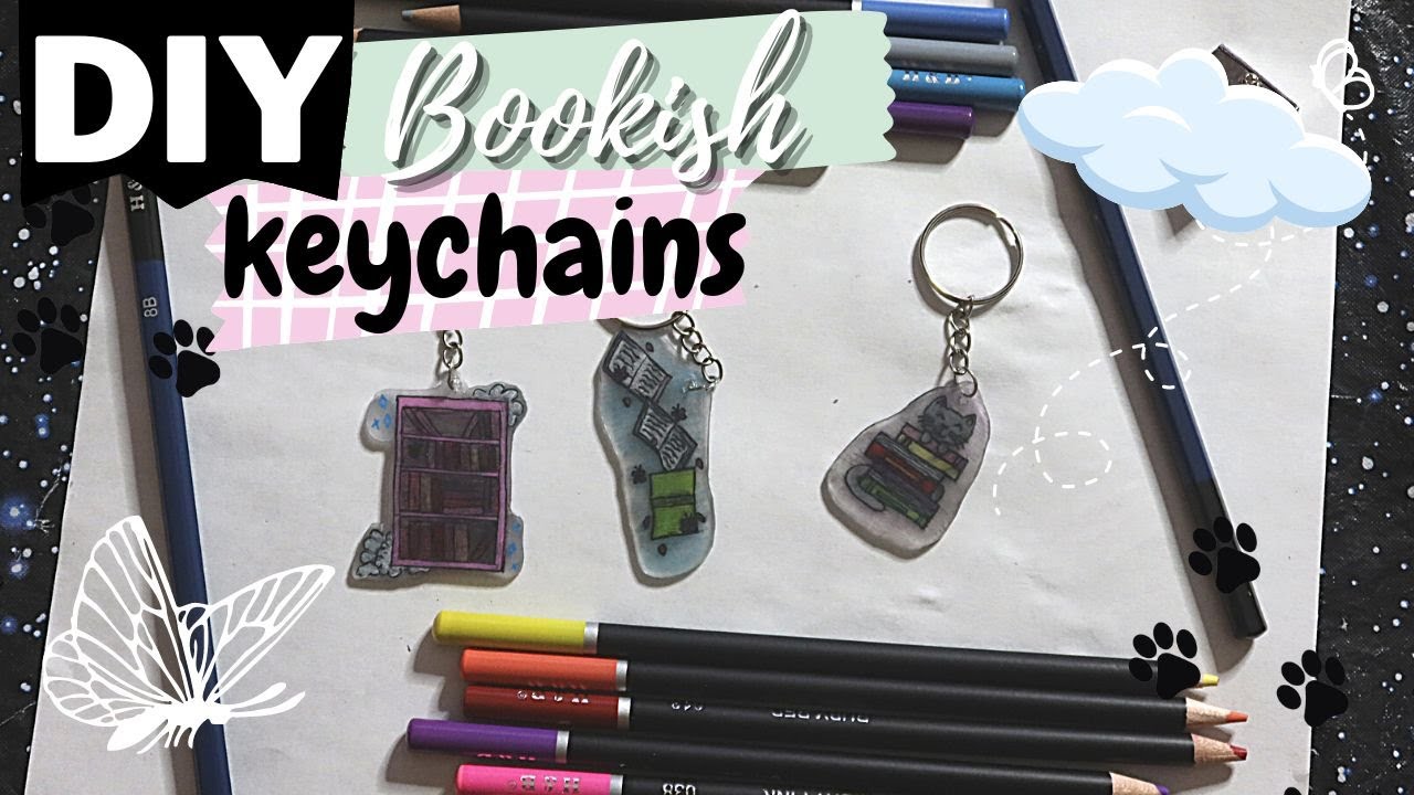 DIY Bookish Keychains - YouTube