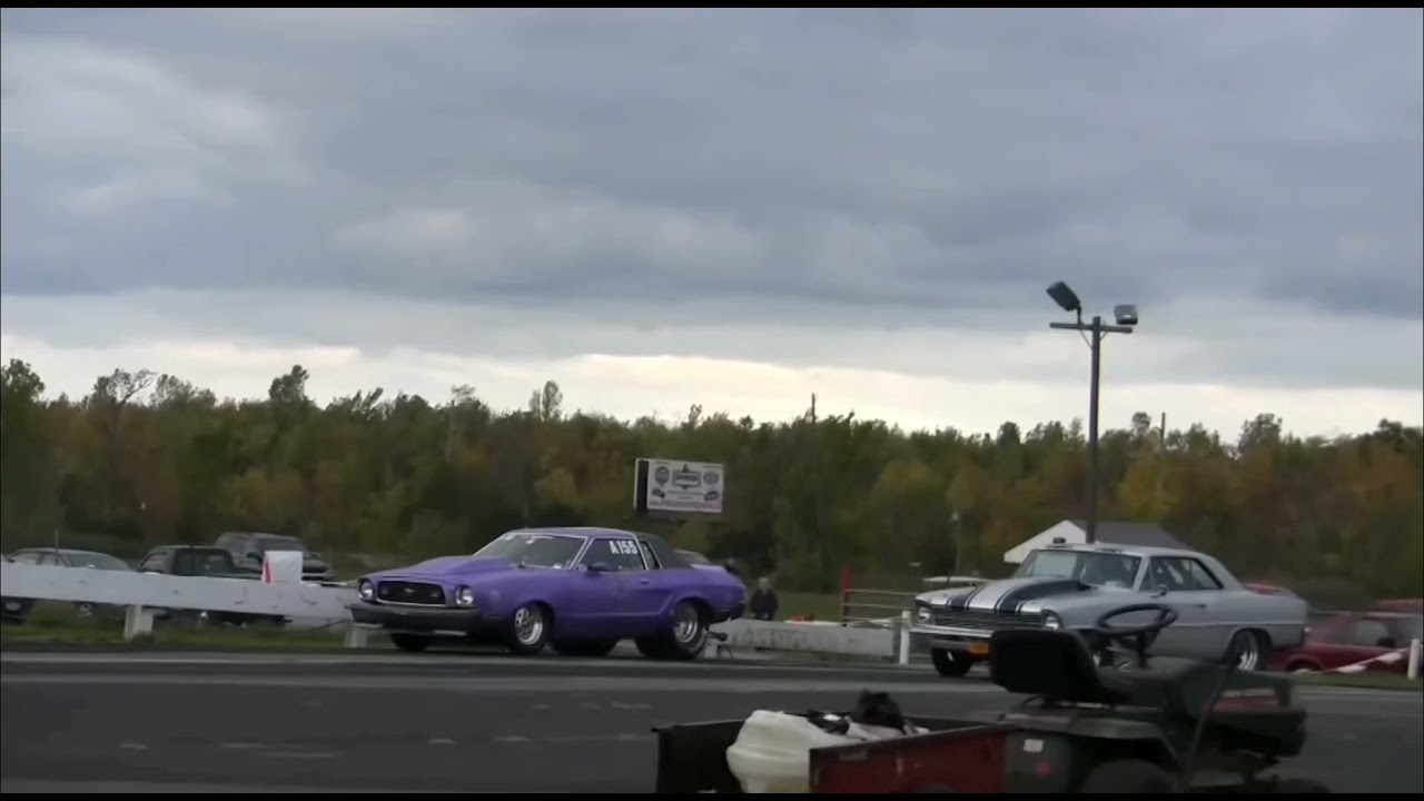 1967 Nova Pro Street Wheelie at Spencer Speedway (1/10 mile) 1st runs ...