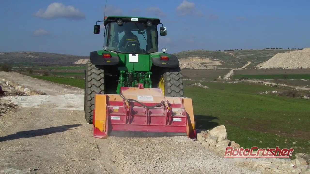 Rotocrusher Supermulcher® in Rock - Rock and Stone Crusher - YouTube