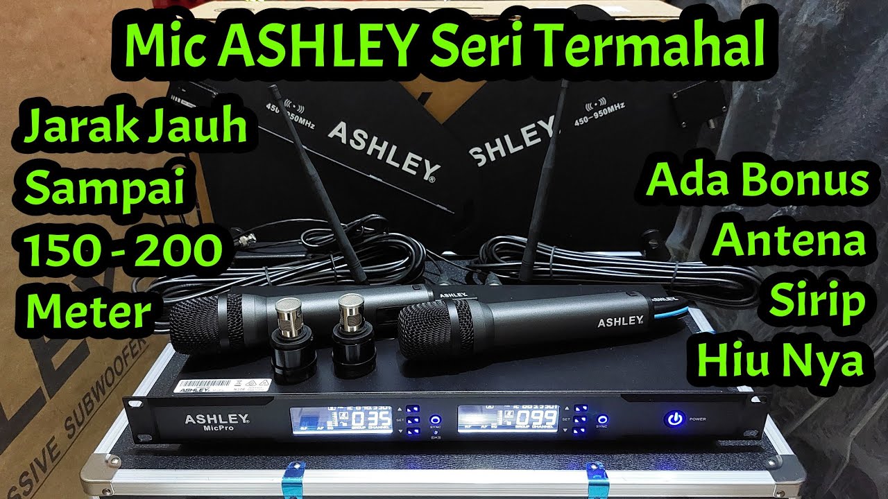 Mic Termahal Dari ASHLEY Mic Pro, Ada Antena Sirip Hiu Nya Jarak Bisa ...