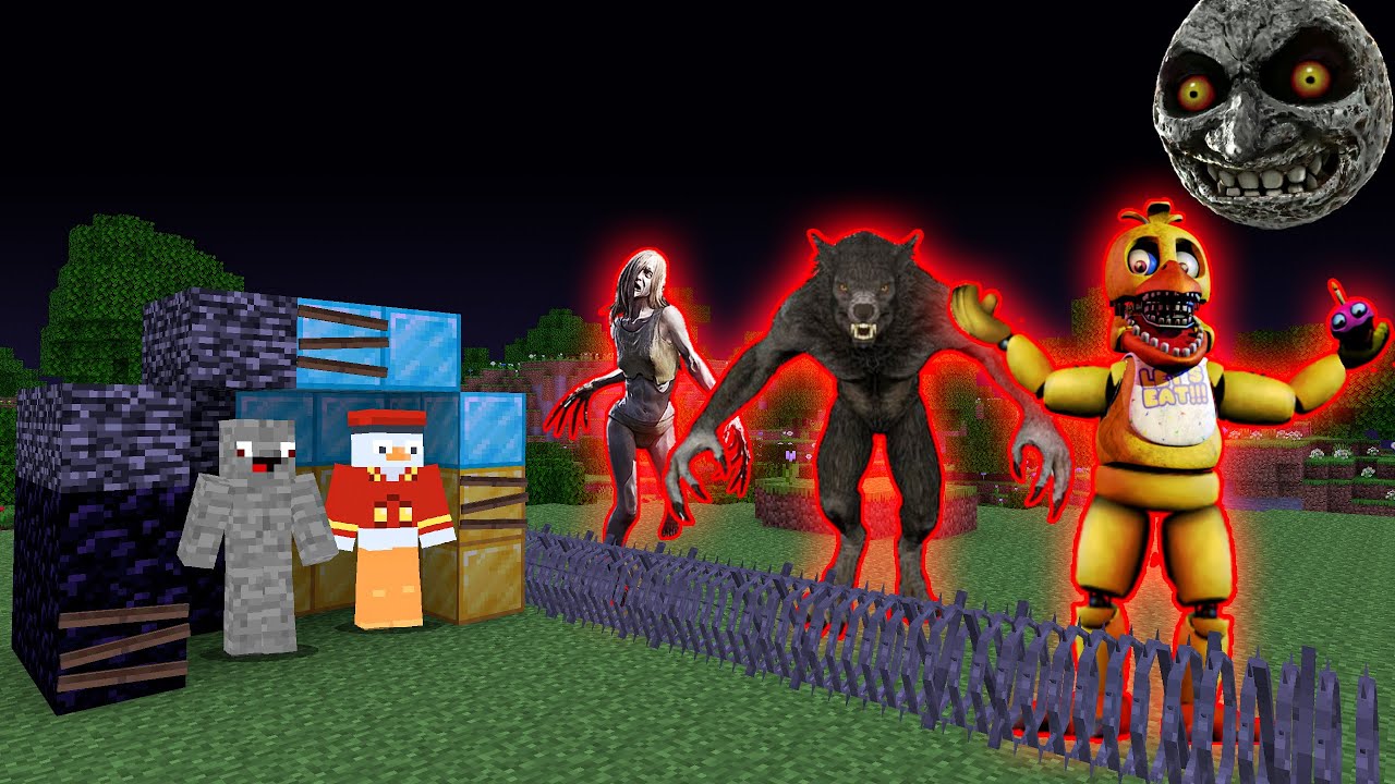 XXL ÜBERLEBEN WIR BASE VS MONSTER in Minecraft ?! - YouTube