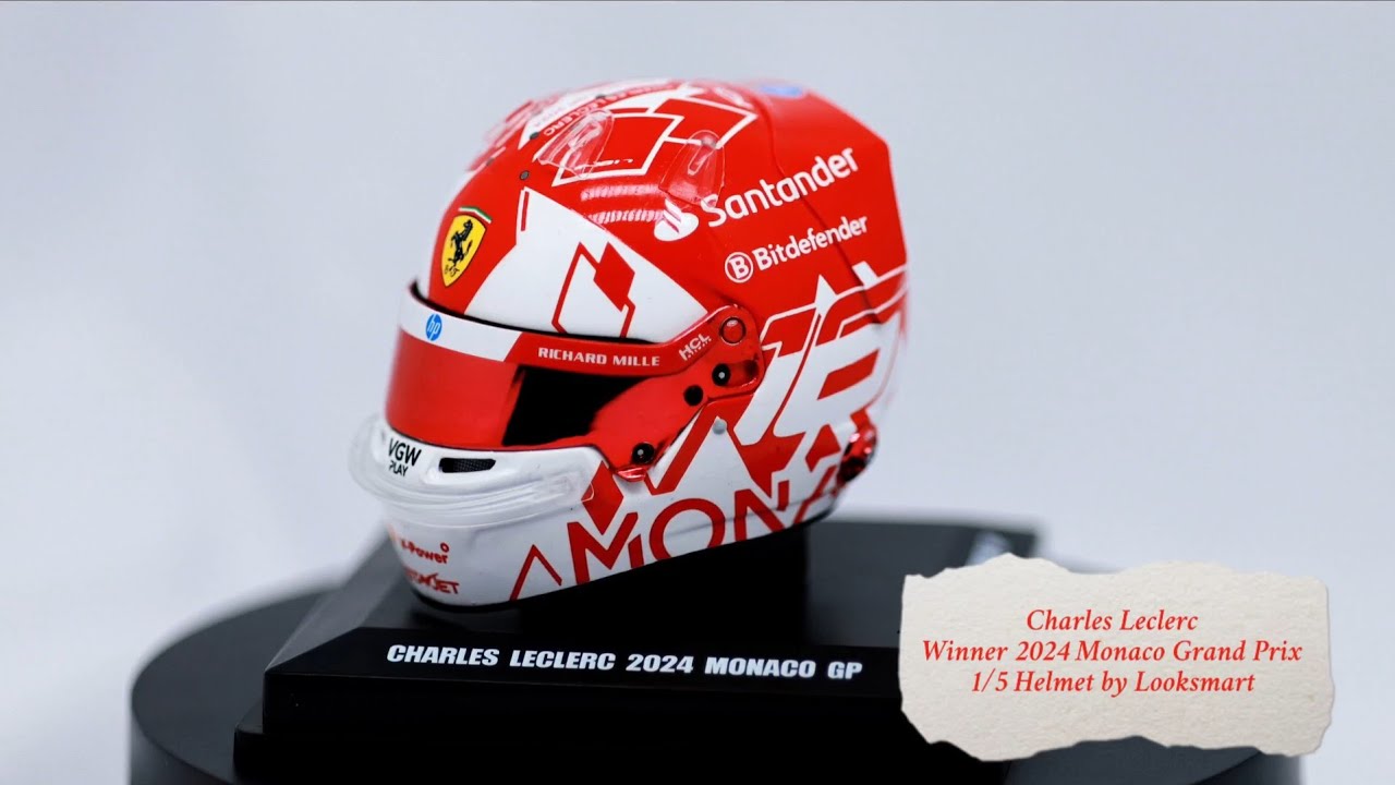 Charles Leclerc Winner of 2024 Monaco Grand Prix1/5 Mini Helmet by ...