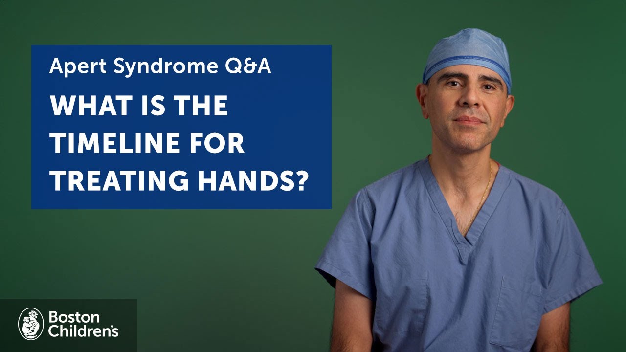 What is the timeline for treating hands with Apert syndrome? | Boston ...