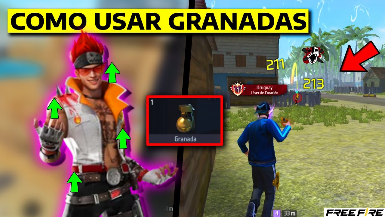 CÓMO USAR LAS GRANADAS CORRECTAMENTE EN FREE FIRE "Tips y Trucos"💥💥 ...