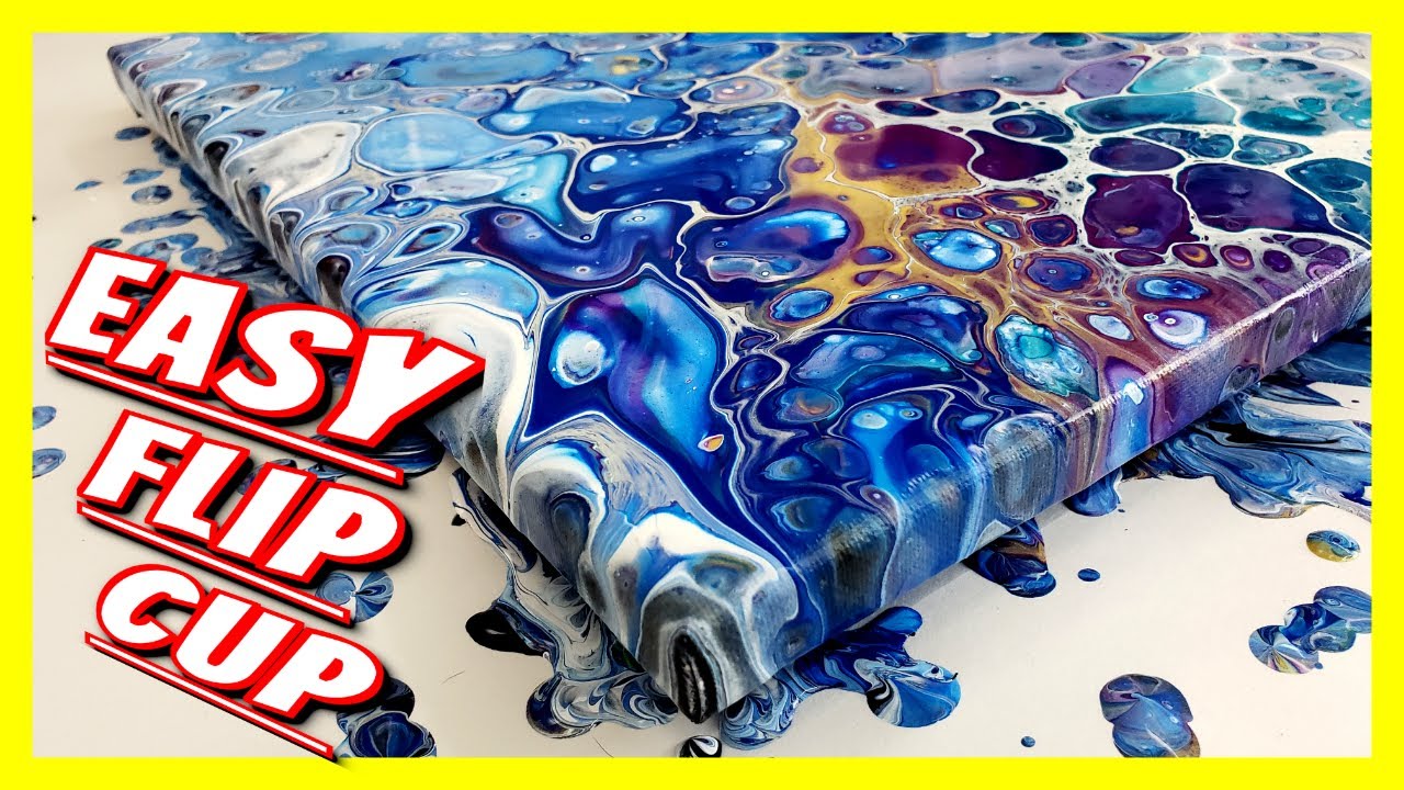INCREDIBLE BLUE Acrylic Pour Painting! - YouTube