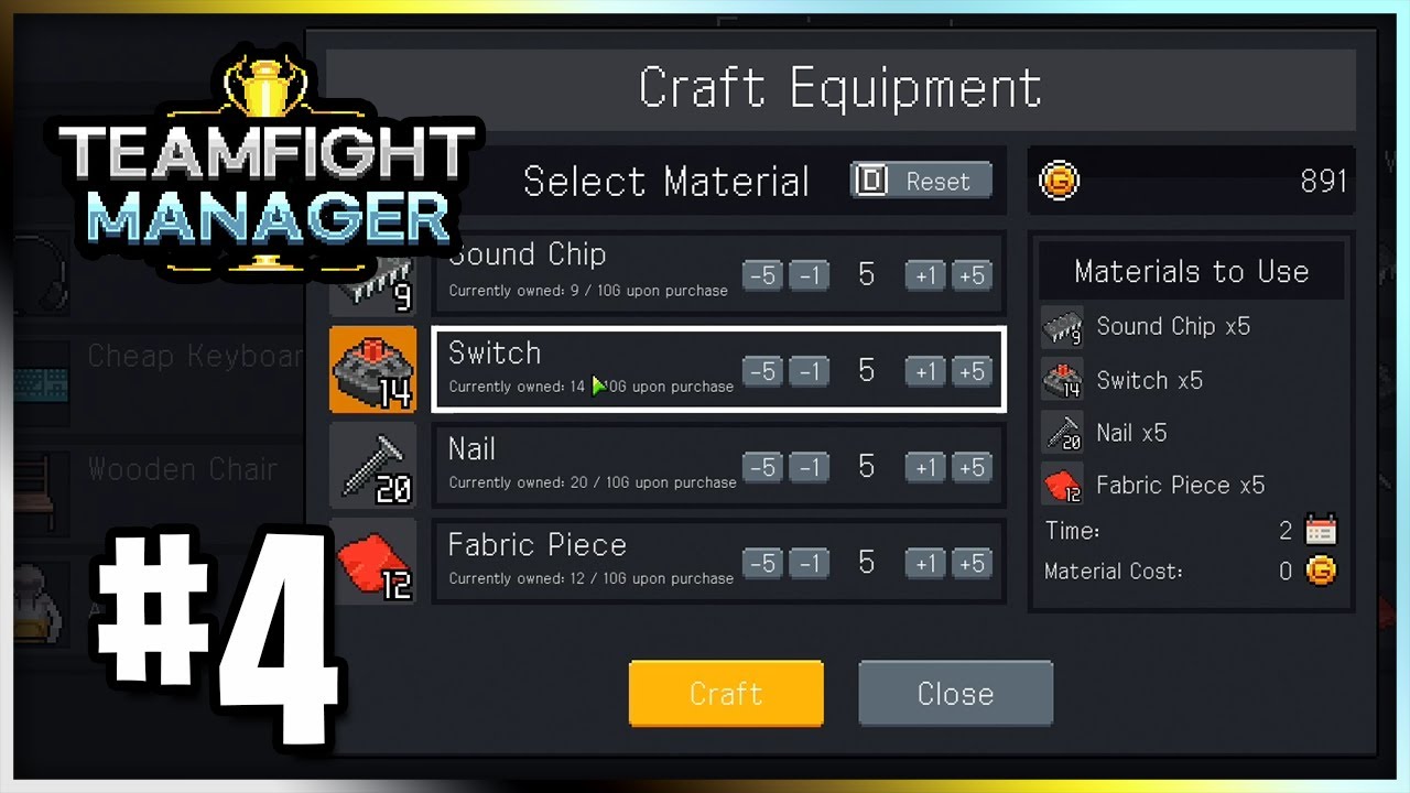 Crafting in Teamfight Manager! | Teamfight Manager: Let's Play | Ep 4 ...