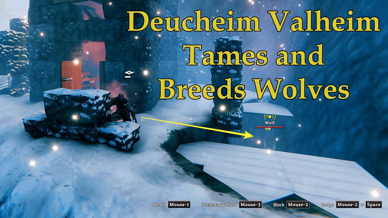 Deucheim Valheim Tames and Breeds Wolves - YouTube