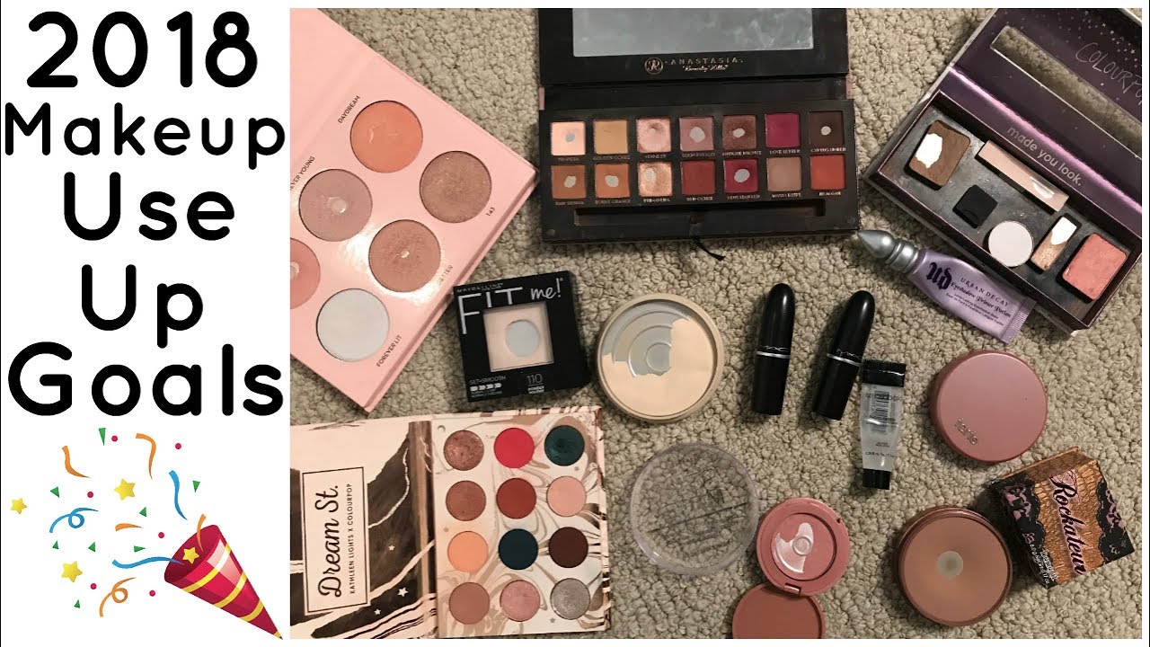 2018 Makeup Use Up Goals - YouTube