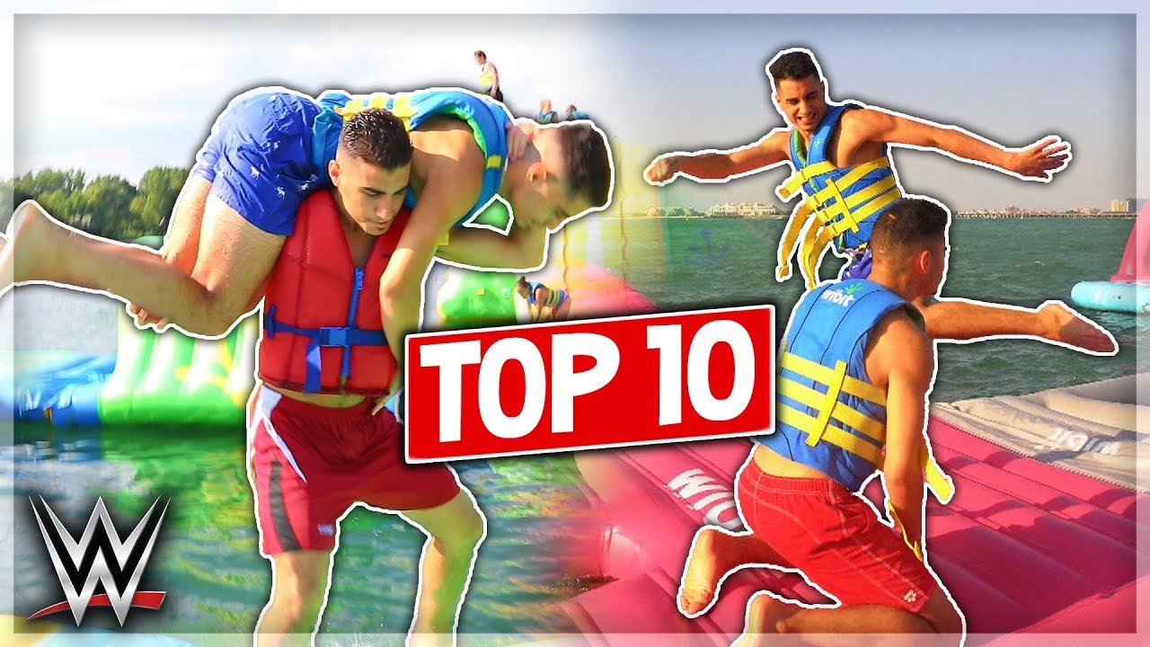 Top 10 WWE Moves At The Water Park - YouTube