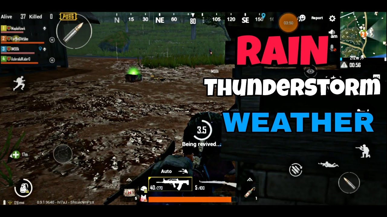 NEW HD DYNAMIC RAIN & THUNDERSTORM Weather In Pubg Mobile - YouTube