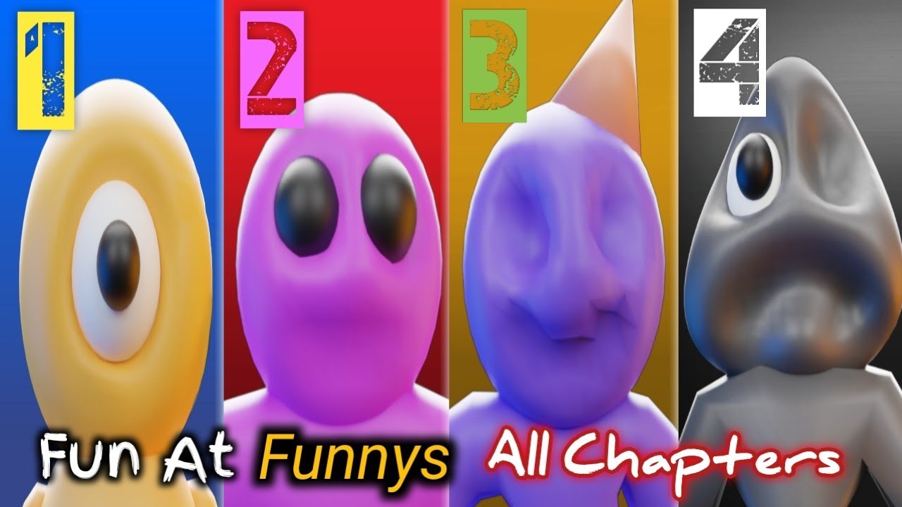 FUN AT FUNNY'S ALL CHAPTERS (1,2,3,4) Full Gameplay - Mascot Horror ...