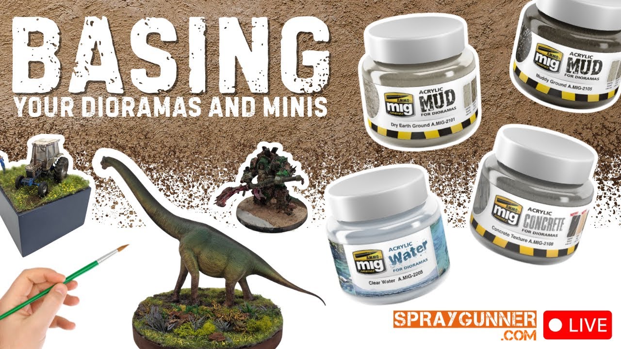 Basing with acrylics by AMMO - water, sand, mud and other effects for ...