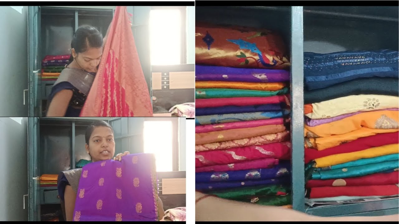 How to organise saree in the cupboard/simple way to organise cupboard ...