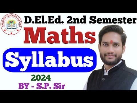 DElEd 2nd Semester Maths Syllabus 2024 / deled 2nd semester math ...