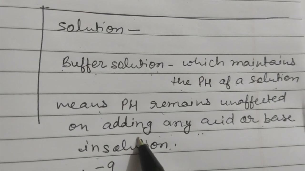 NUMERICALS PROBLEMS OF BUFFER SOLUTION AND PH VALUE BASED ...