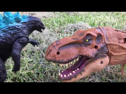 Godzilla vs giant t rex - YouTube