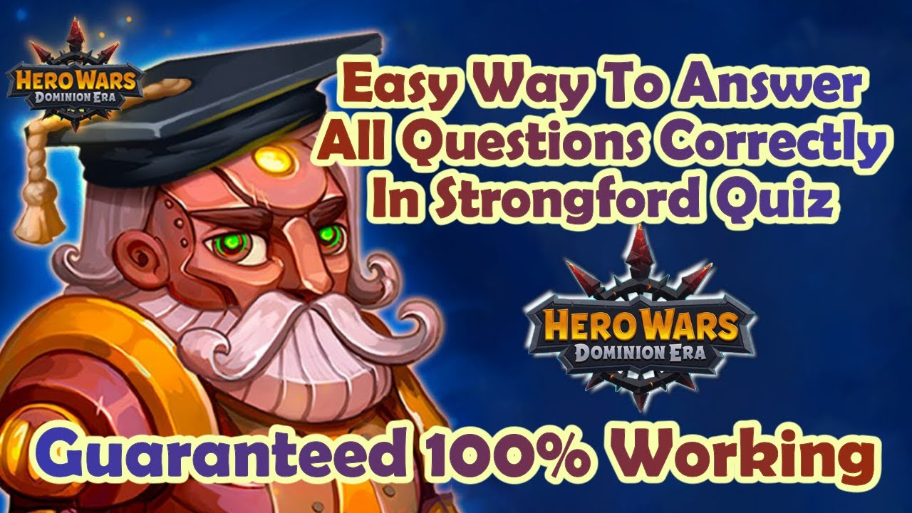 How to answer all questions correctly in Strongford Quiz - YouTube