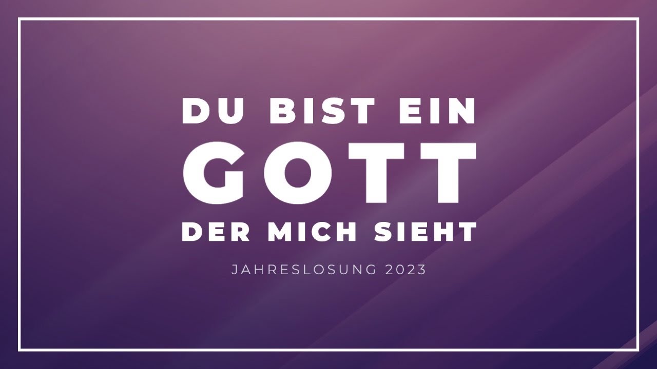 Du bist ein Gott, der mich sieht - YouTube