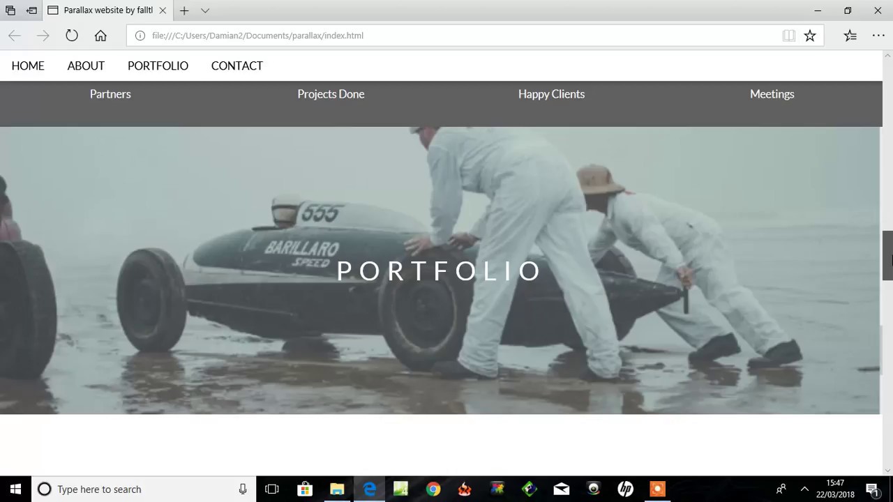 Parallax Scrolling Effect Using Css And Html Youtube