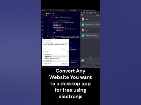 Convert any website you want to a desktop app using electron js - YouTube