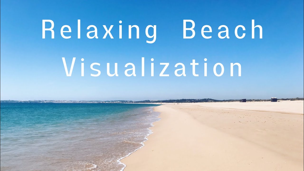 Relaxing Beach Visualization with wave sounds - YouTube